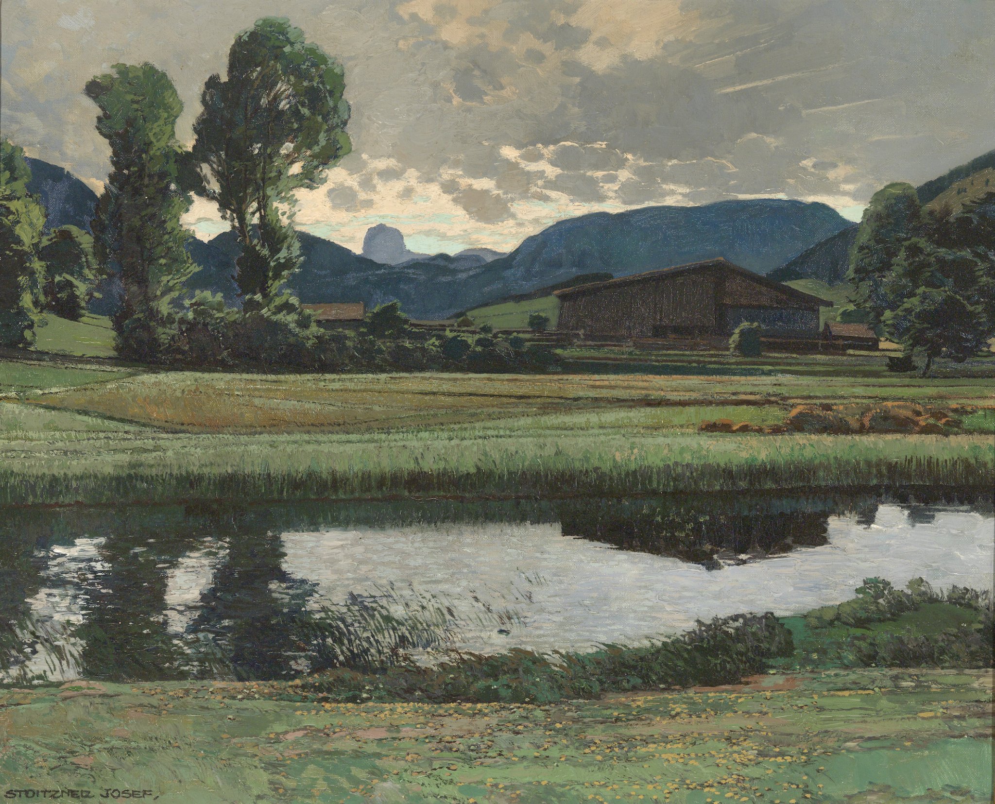 Josef Stoitzner - Spiegelung im Wasser - Gemälde | Kunstkaufen.at